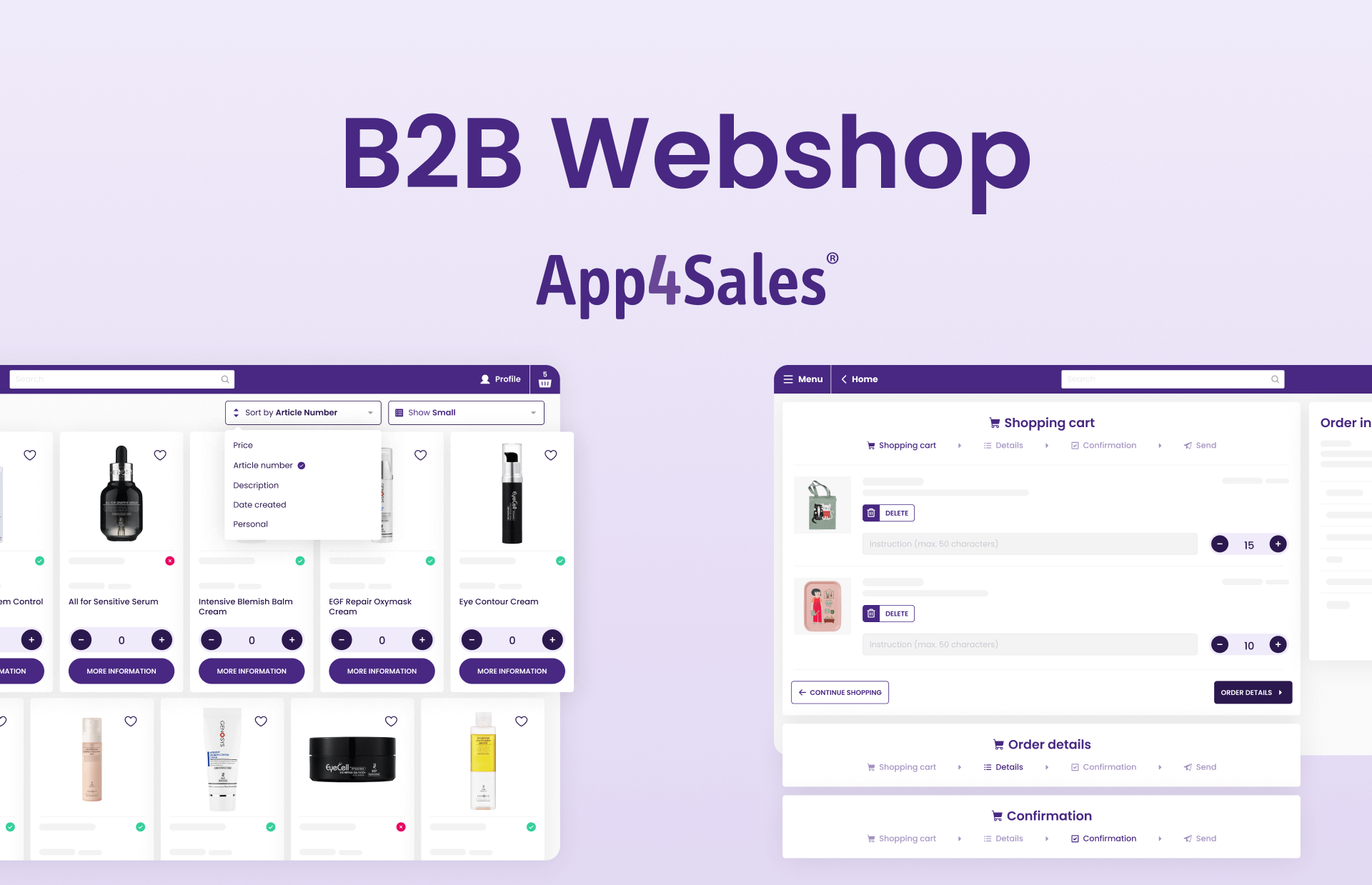 B2B Webshop & E-commerce Ordering Portal | App4Sales
